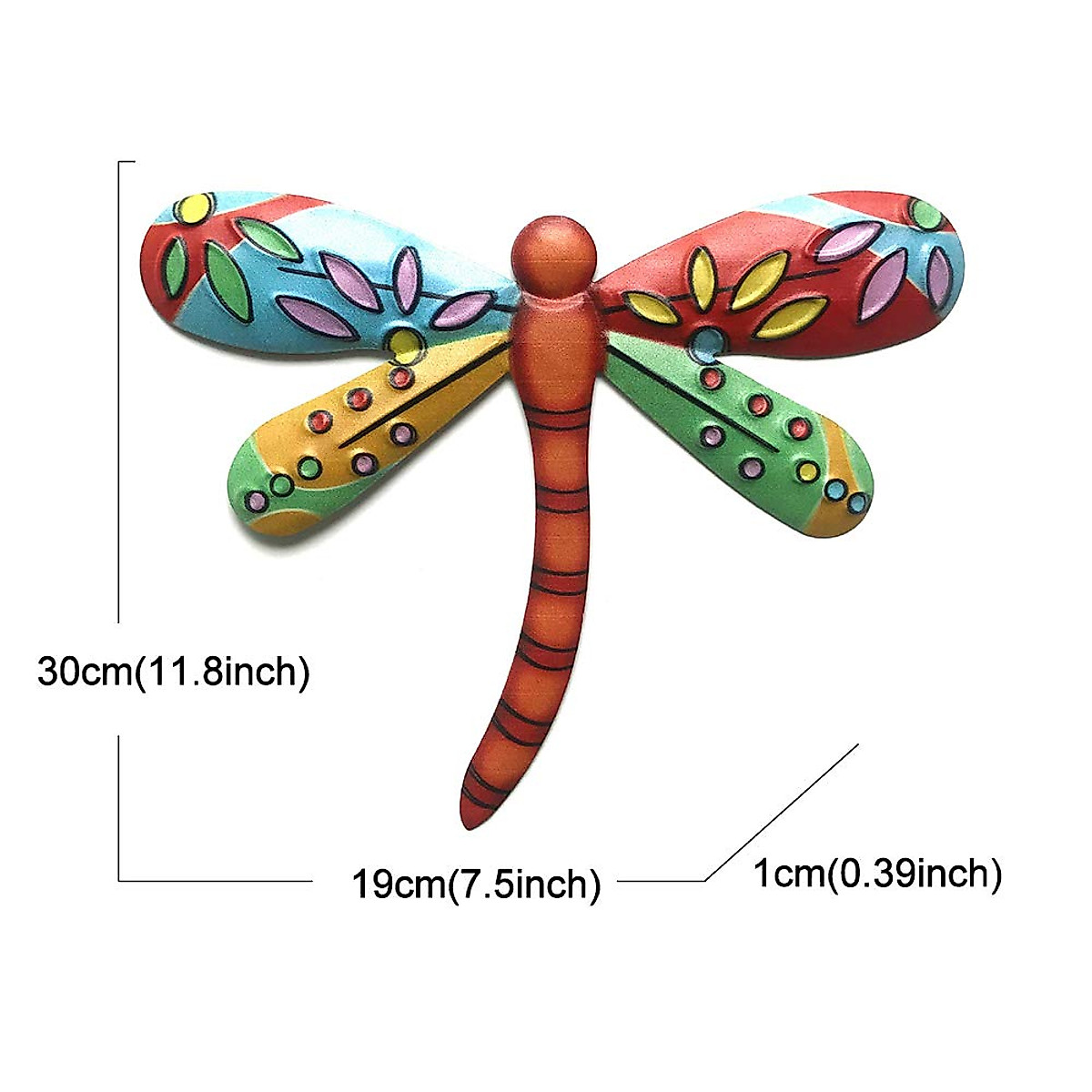 K-Musculo Metal Dragonfly Bedroom Outdoor Garden Backyard Living om Patio Bathroom Porch Gift Iron Art Balcony Hanging Home Wall Decor