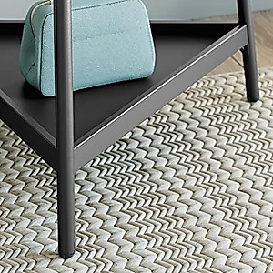 Sauder Boulevard Cafe Coat Tree, L: 22.09" x W: 25.35" x H: 61.54", Black Finish