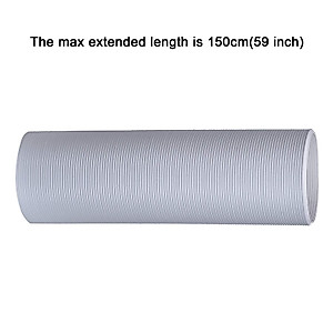 Air Conditioner Exhaust Hose with 5 Inches Diameter, Counterclockwise Thread Compatible with Portable Air Conditioner (59 Inches Length)