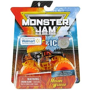 Monster Jam, Fire & Ice Soldier Fortune Black Ops Monster Truck, Die-Cast Vehicle, Walmart Exclusive, 1:64 Scale