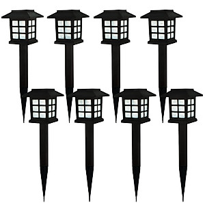 Anordsem 8 Pack Solar Lights Outdoor Pathway, Pathway Lights Solar Powered, Waterproof Pathway Solar Lights, Upgrade Solar Landscape Lighting for Walkway, Garden, Park, Sidewalk (Warm White)