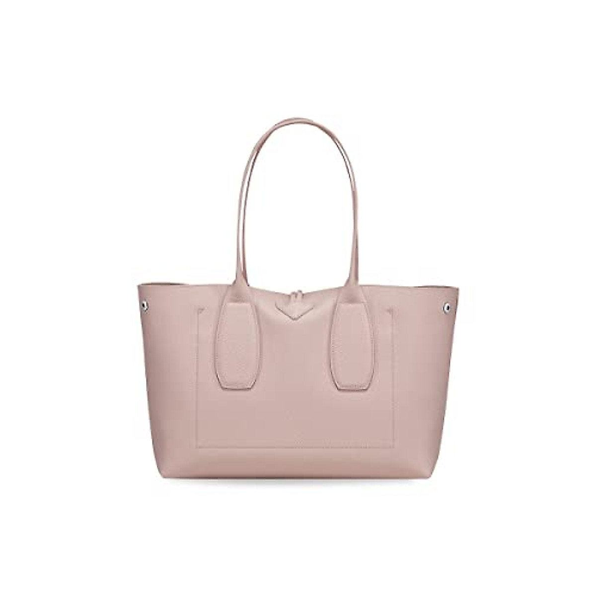Longchamp 'Roseau' Leather Shoulder Tote Handbag, Powder