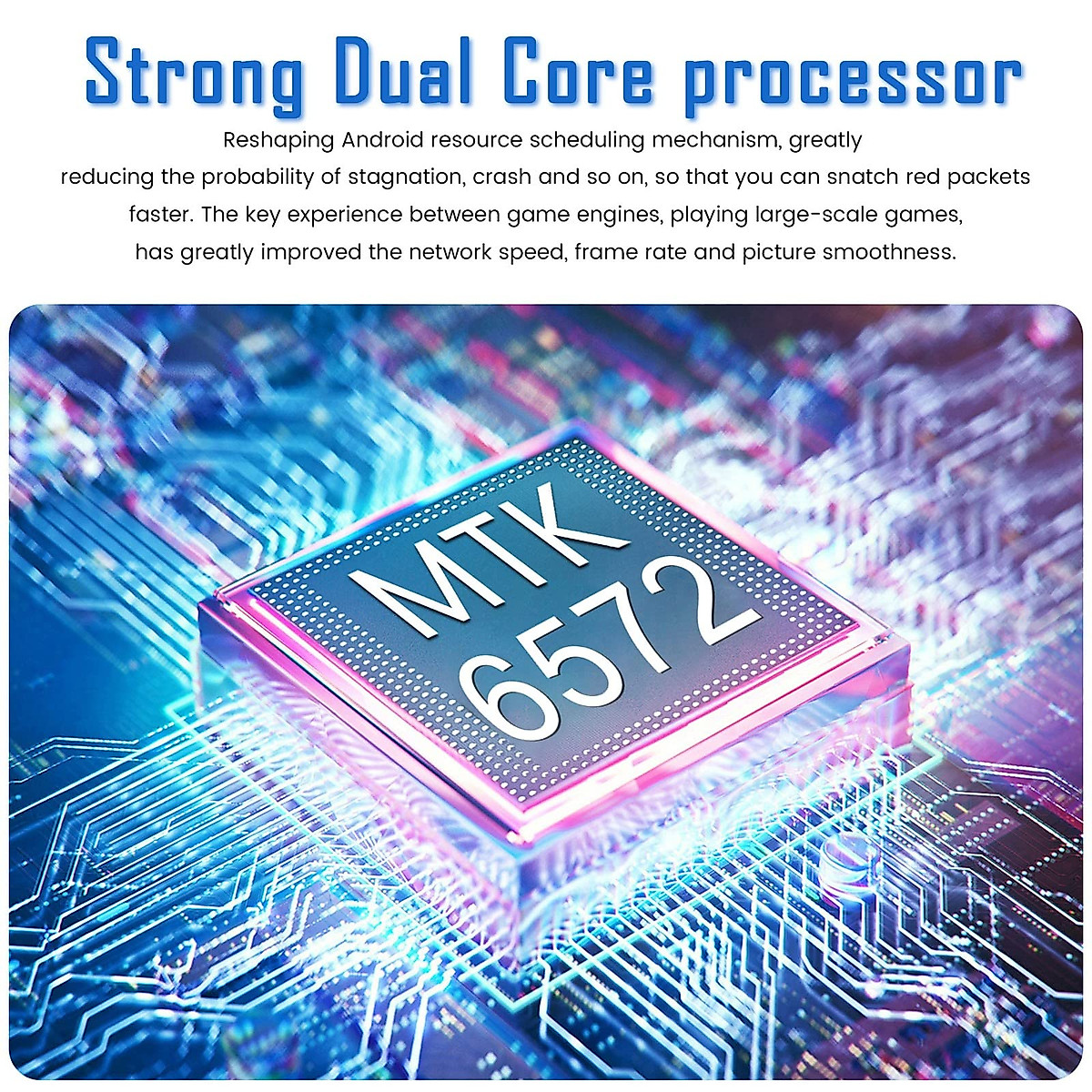 Smartphone, Rino9 Pro Android 4.4.2, 512MB 4GB Dual SIM Phone Finger Face ID 2200mAh 5.45 Inch Celular, 0.3MP front HD camera, 2MP rear Camera, Gift for Friends Family (black)