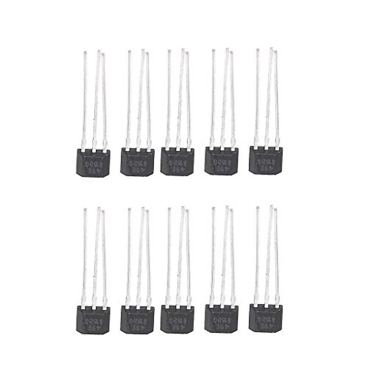 RUZYY 10Pieces 49E Hall Element OH49E Voltage Regulator Hall Effect Sensor Linear Switch