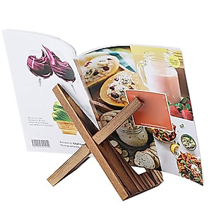XPBEW Rustics Wood Recipe Reading Stands Holder Rack Convenient Display Book Holder Portable Music Bookshelf for Students