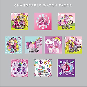 Accutime Kids Love, Diana Show Educational Learning Touchscreen Pink Smart Watch Toy with Graphic Strap for Girls, Boys, Toddlers - Selfie Cam, Games, Alarm, Calculator, Pedometer (Model: LDA4037AZ)