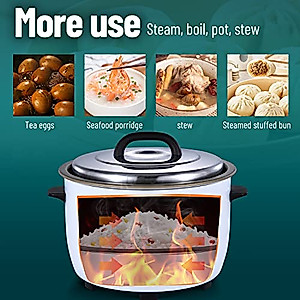 Wantjoin Rice cooker Stainless Rice Cooker & Warmer Commercial Rice cooker for party and family(10L capacity for 4.2L rice,42CUPS)