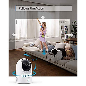 eufy Security, 2K Indoor Cam Pan & Tilt 2-Cam Kit, Plug-in Security Indoor Camera with Wi-Fi, IP Camera, Human & Pet AI, Voice Assistant CompatibilityHomeBase Not Required (Renewed)