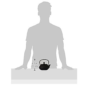 Old Dutch Cast Iron Sapporo Teapot, 20-Ounce, Black