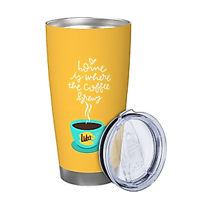 Stainless Steel Insulated Coffee Cup with Lid and Straw, 20 oz Gifts for Mom Girl Daughter Sister Friend Double Walled Stainless Steel Tumbler (silvery-B)