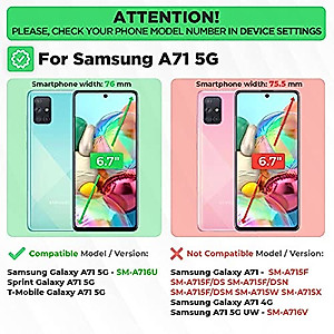 Holster Case with Belt Clip for Samsung Galaxy A71 5G SM-A716U [NOT for VERIZON 5G UW / A71 4G] - Slim Heavy Duty Combo - Phone Cover with Kickstand Compatible with Galaxy A71 5G - Black