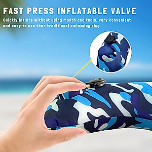 eirix Inflatable Swim Trainer for Kids/Adults, Protable Swimming Belt for Training, Multifunctional U Shaped Travel Waist Pillow