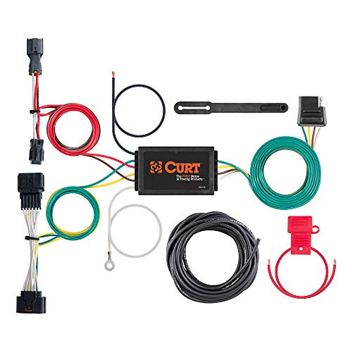 CURT 56321 Vehicle-Side Custom 4-Pin Trailer Wiring Harness, Fits Select Kia Sportage , Black