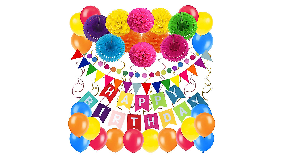 ZERODECO Birthday Decoration Set - Vibrant Party Kit for Celebrations