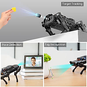 HIWONDER Quadruped Robot Bionic Robot Dog with AI Vision Raspberry Pi kit ROS Open Source Programming Robot(Advance Kit)
