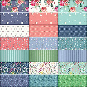 DODI Lee Poulsen Poppy and Posey Rolie Polie 40 2.5-inch Strips Jelly Roll Riley Blake RP-10580-40