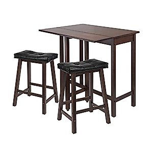 Winsome Lynnwood, 39.37" W x 30" D x 35.43" H, Walnut