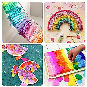 VGOODALL 450 Sheets Multicolor Tissue Paper, Gift Wrapping Paper 11.5x8 Inch Craft Tissue Paper for Holiday Birthday Gift Wrapping DIY Project 40 Assorted Colors