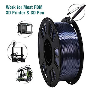 DO3D Silk Metallic Black Gold 1.75mm PLA 3D Printer Filament, 1kg Spool (2.2lbs) 3D Printing Material,for Most FDM 3D Printer