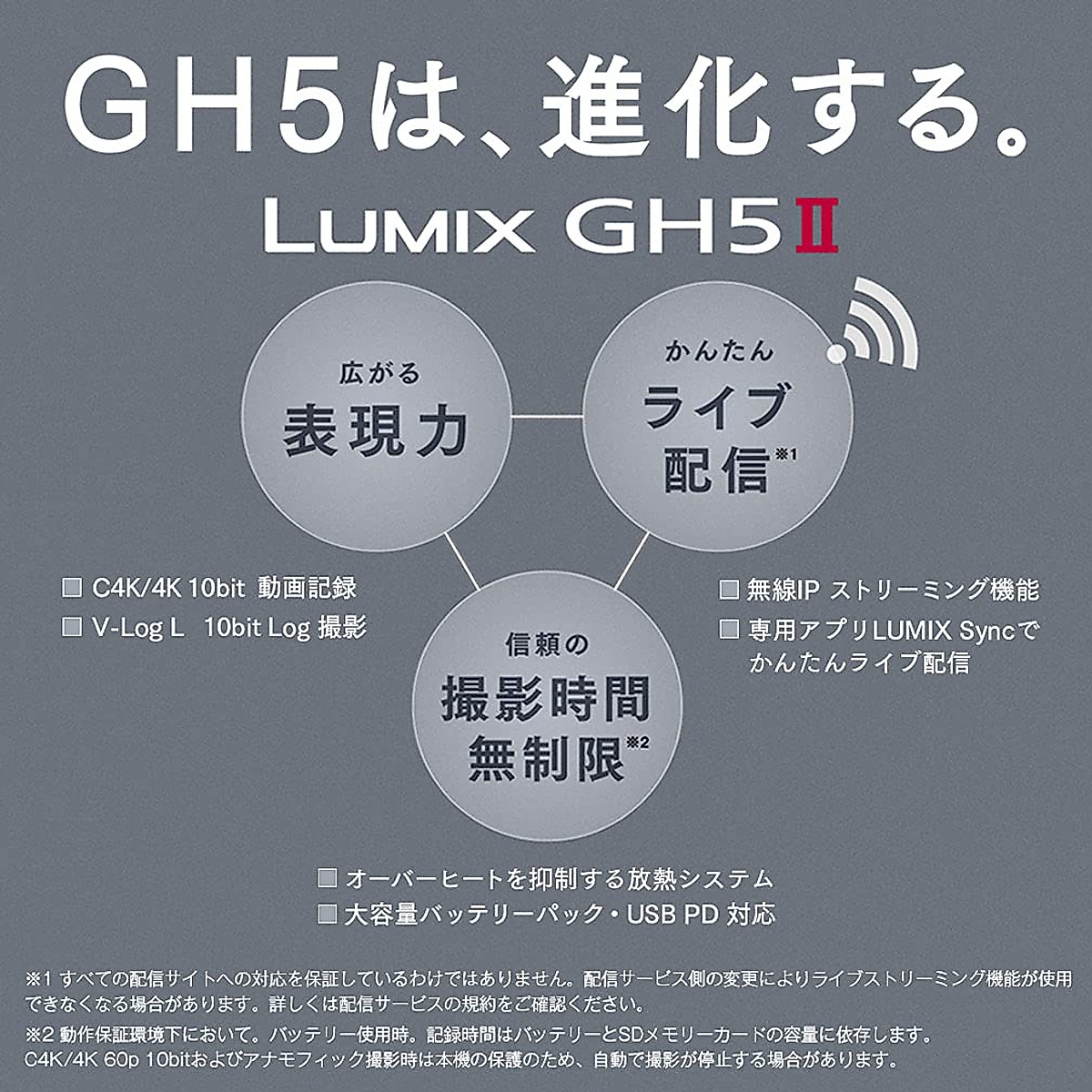 Panasonic DC-GH5M2 LUMIX 5G/4K/Live Support/USB Charging Digital Camera Japan Version (Body only) (Renewed)