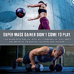 Dymatize Super Mass Gainer Protein Powder, 1280 Calories & 52g Protein, 10.7g BCAAs, Mixes Easily, Tastes Delicious, Rich Chocolate, 6 lbs