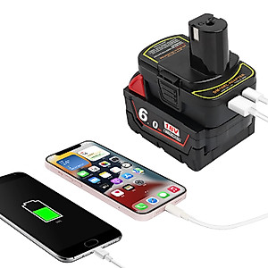 TENMOER DM18RL Battery Adapter for Dewalt to Ryobi Battery,for Dewalt 20V & Milwaukee M18 Battery Convert to Ryobi 18V P108 ABP1801 Battery