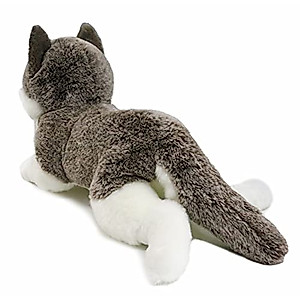 Ice King Bear Lifelike Siberian Wolf Stuffed Animal - Plush Toy - 14 Inches Length (Original)