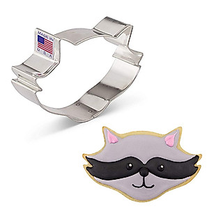 Raccoon Face Woodland Cookie Cutter, 4" Made in USA by Ann Clark