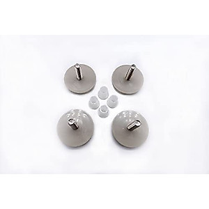 Shepherd Hardware 9908 1-Inch Felt Gard Threaded Stem Furniture Glides, 1/4-Inch Stem Diameter, 4 Count, Tan