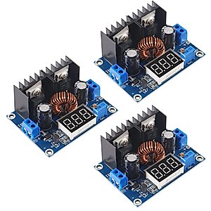 3Pcs XL4016 XL4016E1 Voltage Regulator Module DC 4-40V 8A Step-Down Regulator Buck Converter DC Digital PWM Adjustable DC-DC with LED Display