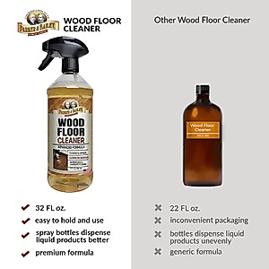 Parker & Bailey WOOD FLOOR CLEANER – Use on Hardwood, Laminated or Faux Finshed Floors. Shine Restorer Protector, Surface Cleaner House Cleaning Supplies Home Improvement, Natural Look, Cuts Grease