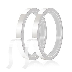 HTVRONT Heat Tape - 10mm X 33m Heat Resistant Tape 2 Rolls Heat Transfer Tape, No Residue Heat Sublimation Tape, Heat Tape for Sublimation, Heat Press, HTV Clear Heat Tape