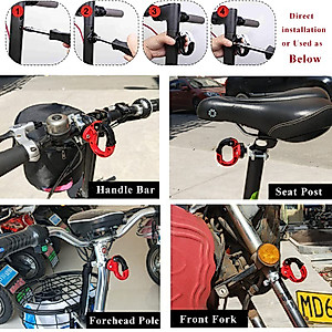 Lveofielygi Universal Hanger Hook for Electric Scooter - Hanging Adjustable Pothook for Poles (20mm - 37mm in Diameters) Different Screws Meet Different Need Like Scooter,Bike,MTB,Motorcycle, Bicycle