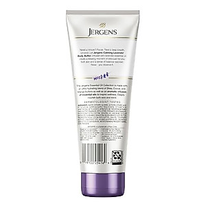 Jergens Lavender Body Butter Body and Hand Lotion, Moisturizer for Women, 7 Fl Oz (Pack of 1), with Essential Oils for Indulgent Moisturization White