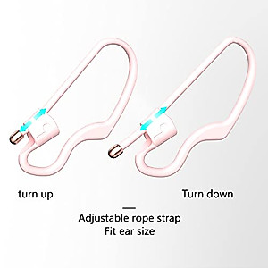 Ear Hooks for AirPods Pro 3/ 2 /1 Earbuds Accessories Anti-Lost Loop Anti-Slip Strap Multi-Dimensional Adjustable for Running Jogging Cycling Gym Silicone (Pink)