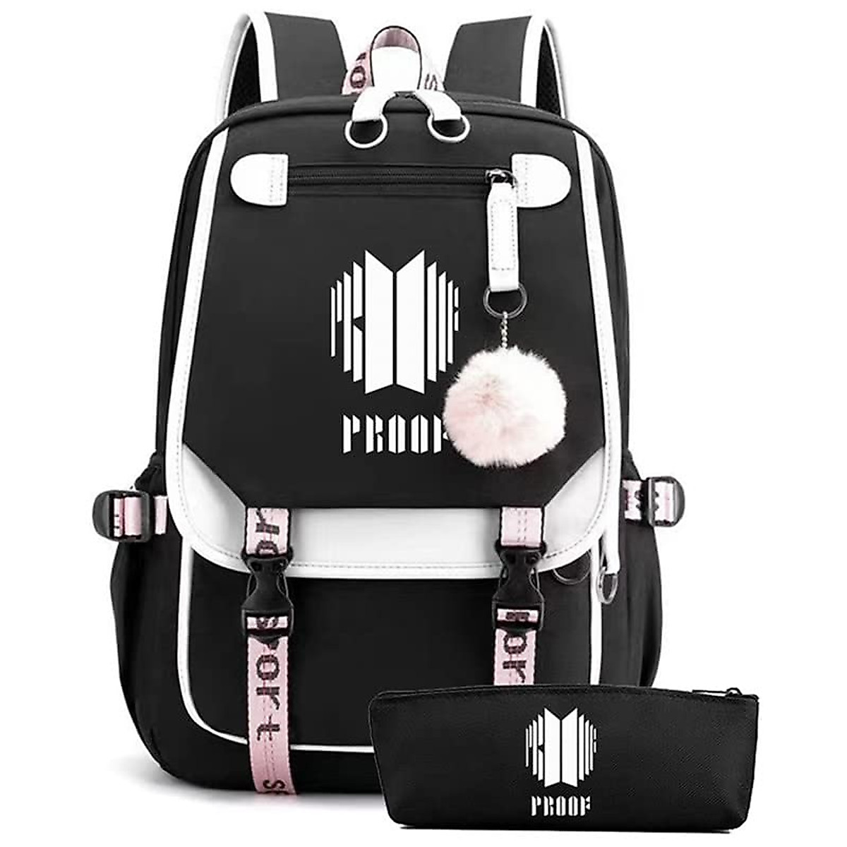 BEBBEE Unisex Bangtan Boys Backpack Middle School Students Bookbag Outdoor Daypack for Merchandise School backpack Girls Merch