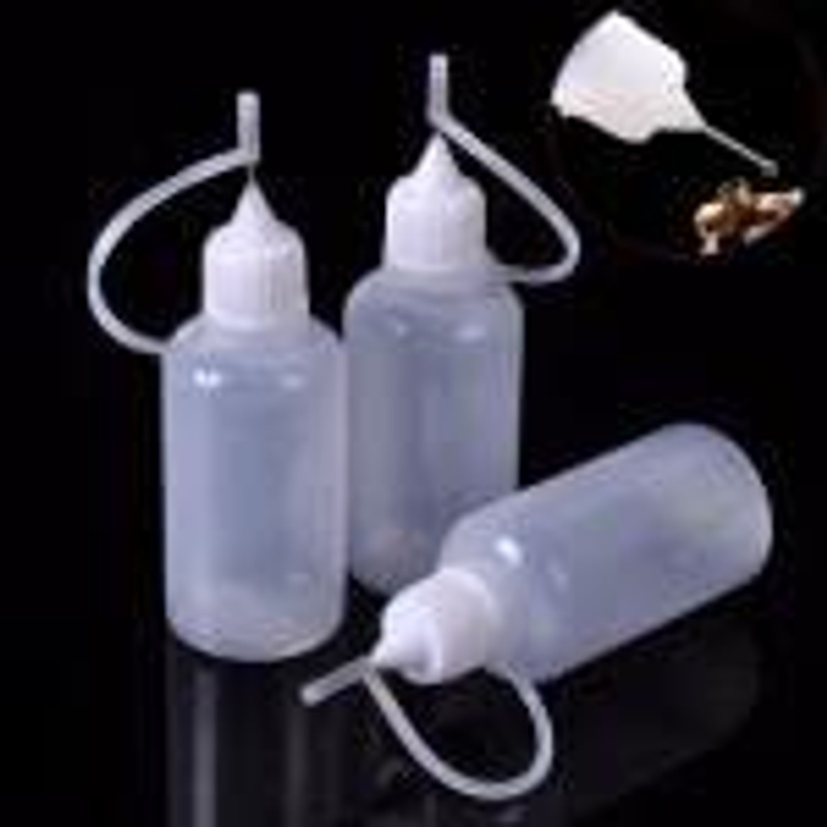 Needle Tip Glue Bottles, Empty Dropper Plastic Bottles Needle Tip Squeezable Liquid Bottle, Refillable Squeeze Tip Applicator(50ml)