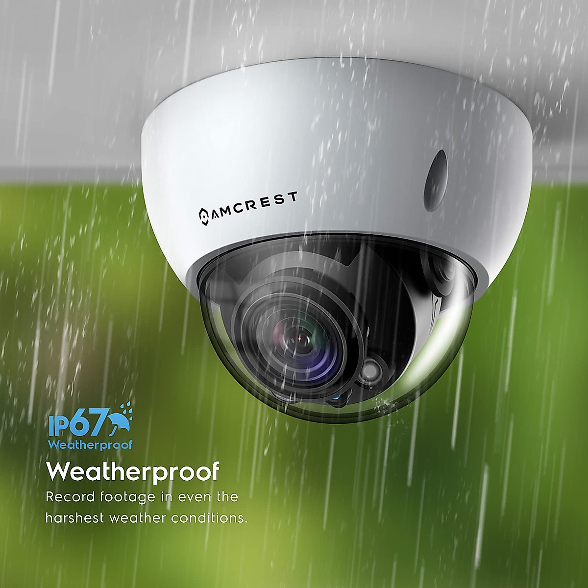 Amcrest 4K Optical Zoom IP Camera, Varifocal 8MP Outdoor POE Camera Dome, Security Camera, 2.7mm~13.5mm Lens, IP67 Weatherproof, IK10 Vandal Resistant, MicroSD Recording (IP8M-VD2793EW)