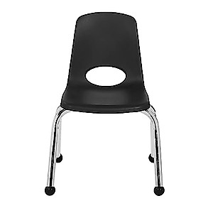 Factory Direct Partners Stack Chair, 12 inch, Black