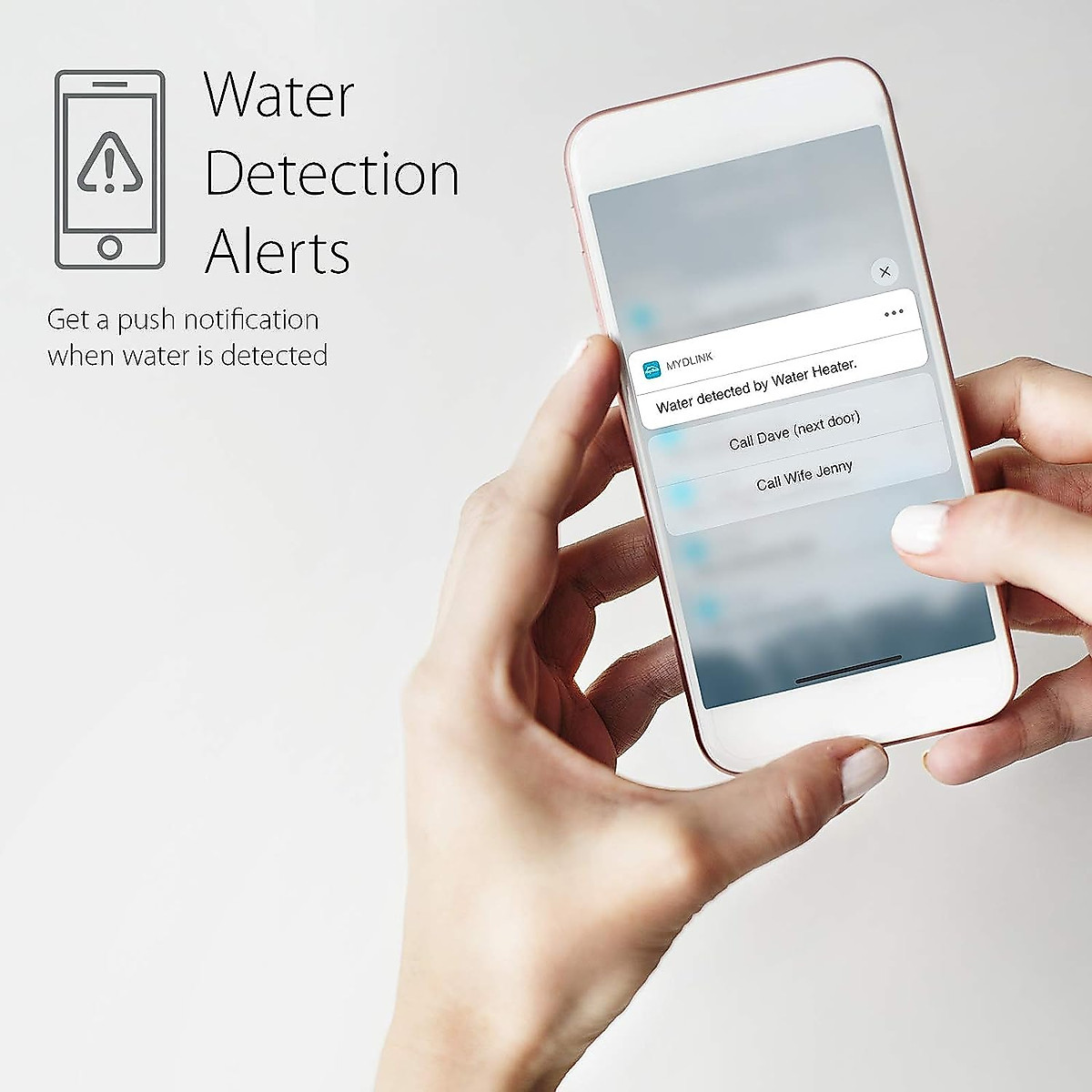 D-Link Wi-Fi Water Sensor Add-on, Long Range Battery Powered, Compatible Only with DCH-S1621KT, Whole Home with App Notifications (DCH-S163)