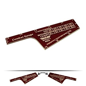 LITKO 5-inch Double-Sided Combat Gauge | Compatible with Warhammer 9th Edition | Wound Chart | WH40K | WHv9 (Transluscent Red)