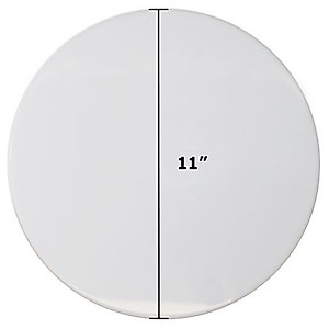 Beam Lighting 11in White Round Acrylic Drum Style Cover/Lens for Fixture with 8in Circline Bulb