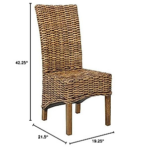 Safavieh Home Collection Isla Brown Dining Chair (Set of 2)