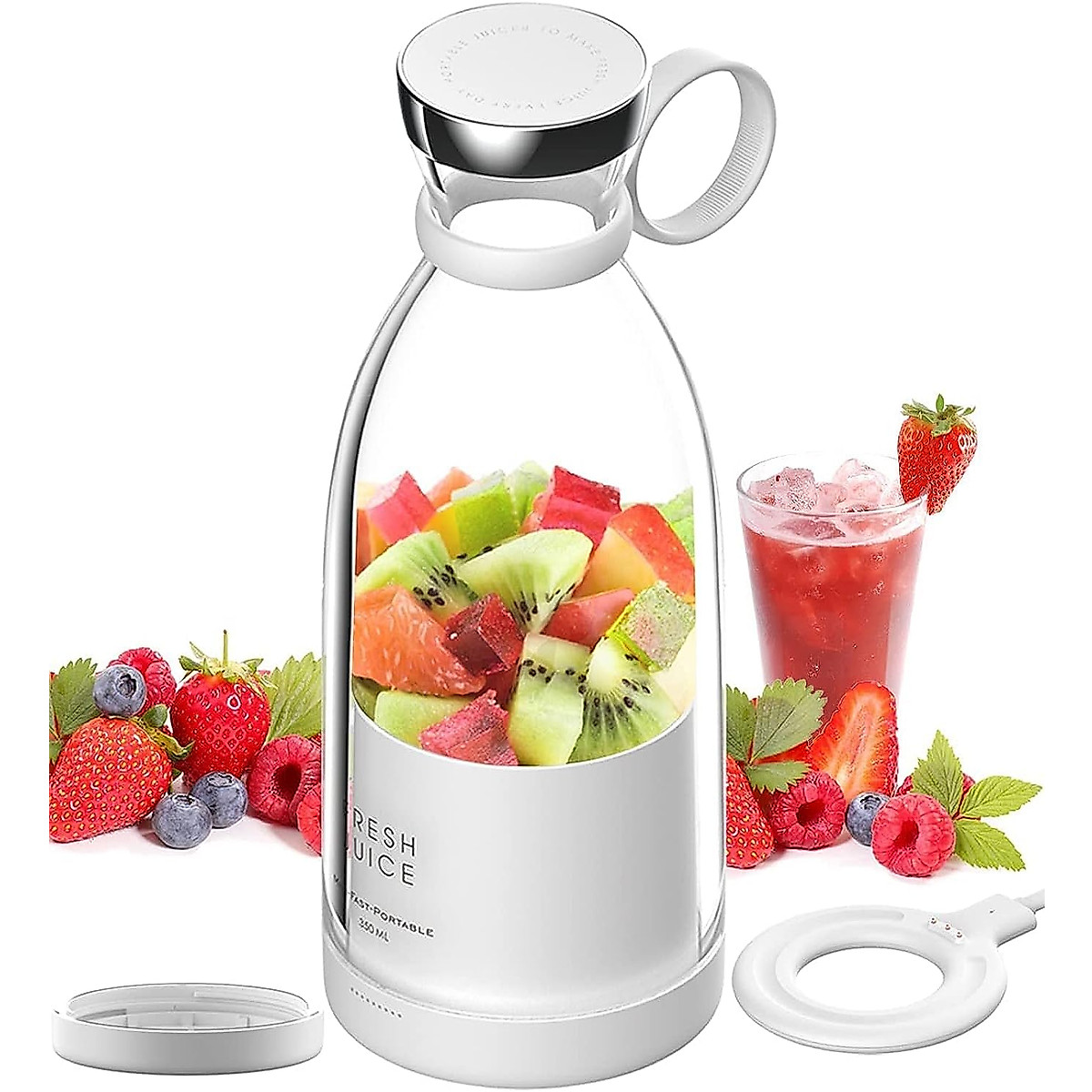 Portable Blender, USB Rechargeable Mini Juicer Blender, Personal Size Blender for Juices, Shakes and Smoothies, Best gift for relatives and friends