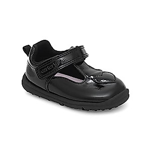 Carter's baby girls Hallie-gp First Walker Shoe, Black, 3.5 Infant US