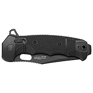 SOG High-Performance Duty S35VN Steel Ambidextrous Carry EDC 3.9" Sharp Blade Seal XR - USA Made Folding Knife, black