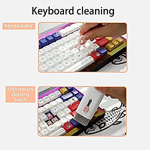 7 in 1 Electronic Cleaner kit - Keyboard Cleaner, Keyboard Cleaning Kit, Laptop Cleaner with Brush, Electronic Cleaner for Airpods pro/Laptop/Phone/Computer/Screen (Give Away a Flannel Cloth) Pink