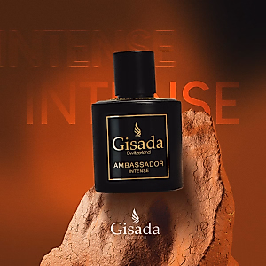 Gisada Ambassador Intense Cologne for Men - Perfume for Men with Strong, Masculine Scent & Classic Fragrance - Lasting Scent with Warm, Citrusy, Spicy, Oriental Notes - Made in Switzerland, 1.7 fl.oz.