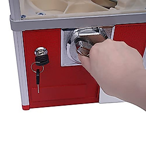 Gdrasuya10 Commercial Vending Machine, 20.87" Gumball Vending Machine High Security Toy Vending Machine for 1.1-2.1Inch Round Capsules Bouncy Balls, 1 Coins Only- Red