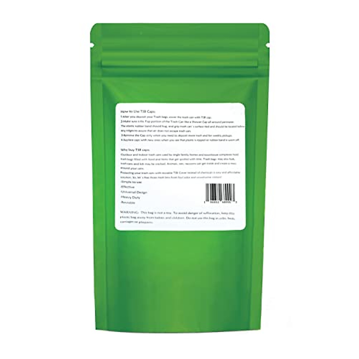 Trash Smell Buster, Trash Can Cover, Odor Eliminating Bag with Elastic Rubber Band, Eliminates Odor from Trash, Durable, Effective, Chemicals Free, 32 Gallon, 1 Cover